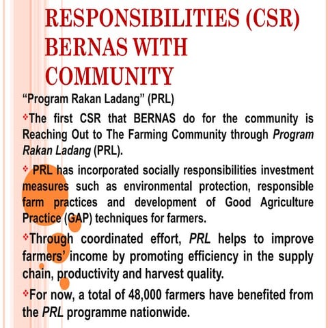 Community social responsibilities (csr) BERNAS .. | PPT