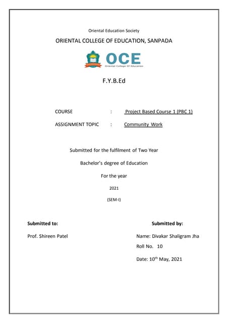 Scope and Process of Community Organization | PPTX