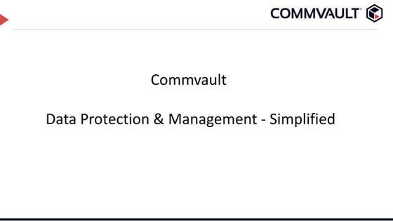 Commvault Presentation | PPTX