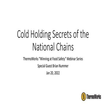Cold Holding Secrets of the National Chains | PPT