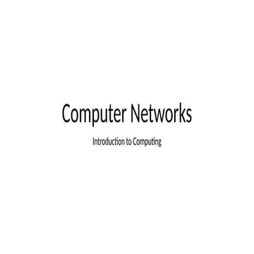 introduction to computer networks lecture | PPTX
