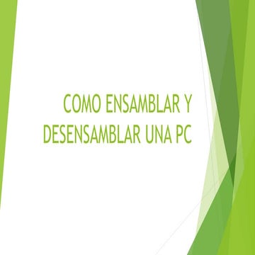 Pasos para ensamblar el cpu | PPTX