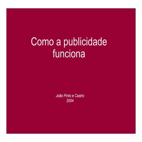 Como A Publicidade Funciona | PDF