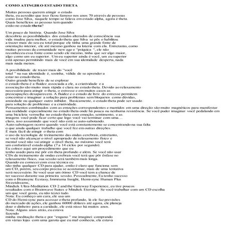 Como atingir o estado theta | PDF