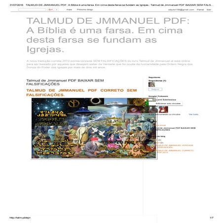 Como baixar o livro talmud de jmmanuel pdf a bíblia é uma farsa. em ...