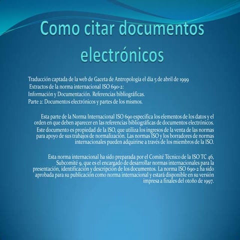 Como citar documentos electrónicos 2 | PPTX