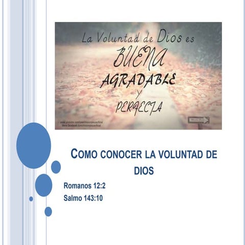 Como conocer la voluntad de dios | PPTX