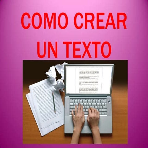 Como crear un texto | PPTX