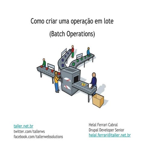 Como criar uma operação em lote (batch operations) | PPT