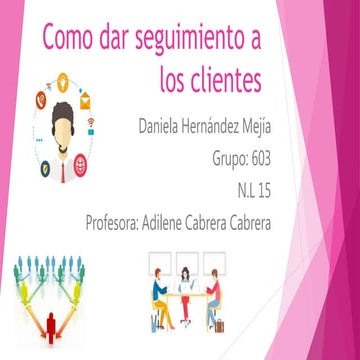 Seguimientos de los clientes | PPTX