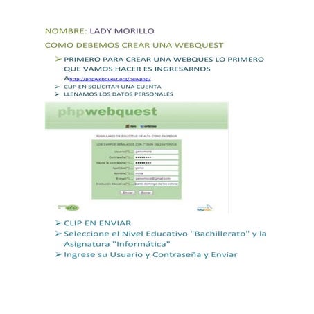 Como debemos crear una webquest | DOCX