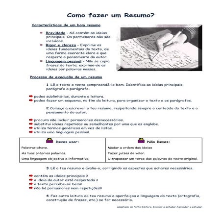 Como fazer um resumo | PDF
