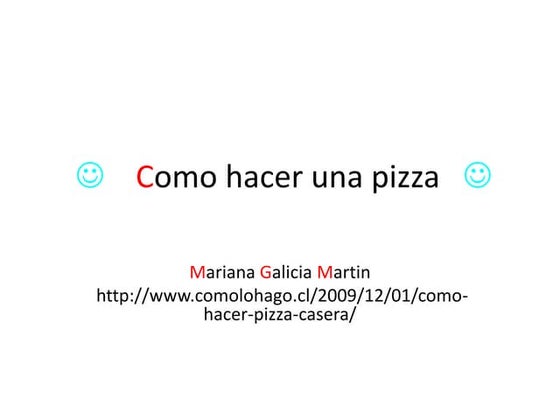 Procedimiento De La Pizza | PPT