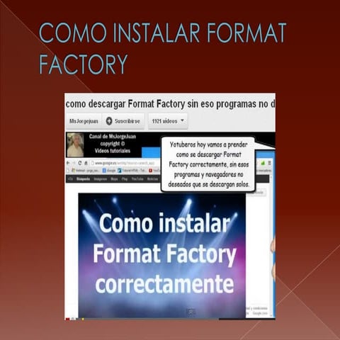 Como instalar format factory | PPTX