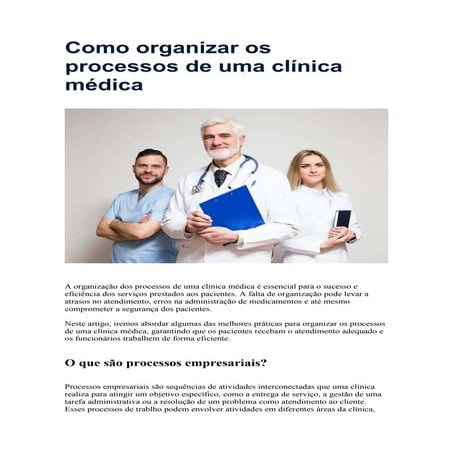 Como organizar os processos de uma clínica médica.pdf