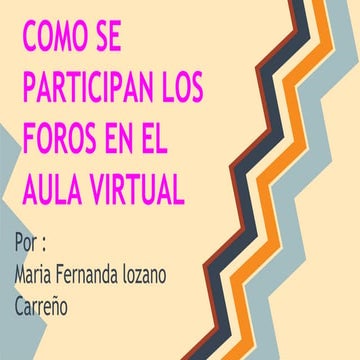 ACTIVIDADES PARA FOROS EN EL AULA VIRTUAL | PDF