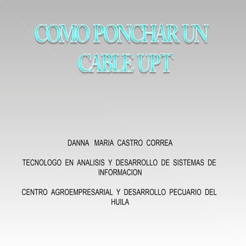 Paso a paso para ponchar un cable de red | PPTX