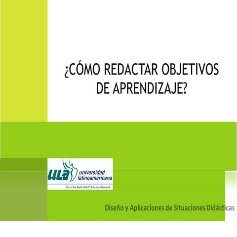 Como redactar objetivos_de_aprendizaje | PPT