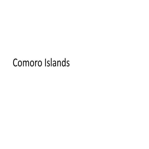 Comoro islands | PPTX