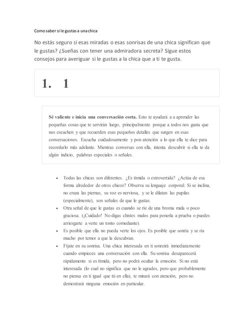 Como Saber Si Le Gustas A Una Chica Pdf