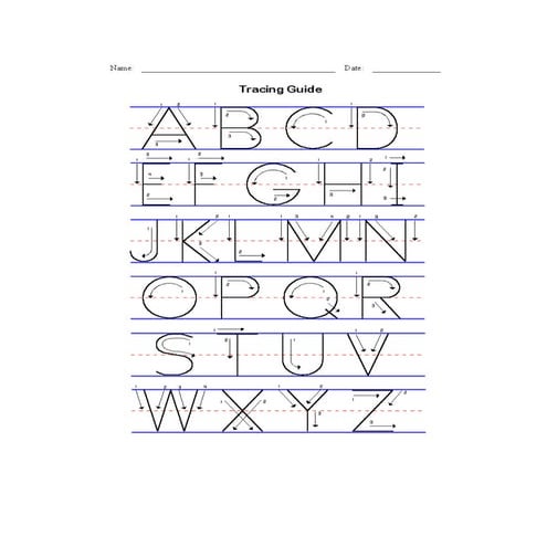 Como se traza el abecedario | DOCX | Drawing and Sketching | Arts and ...