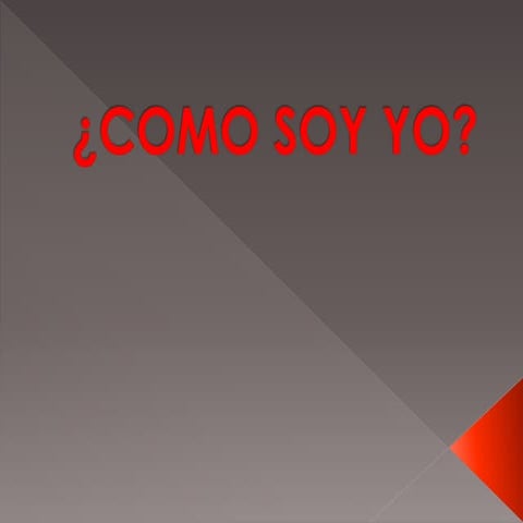 Como soy yo | PPTX