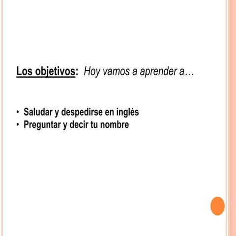 Saludos y presentaciones | PPTX