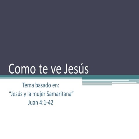 Como te ve jesús | PPTX