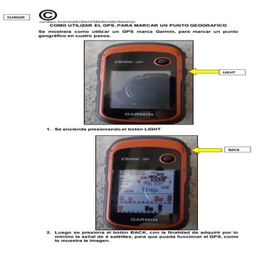 Como utilizar el gps 4 pasos | DOCX