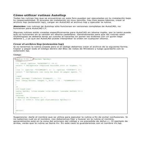 Como utilizar rutinas_autolisp | PDF