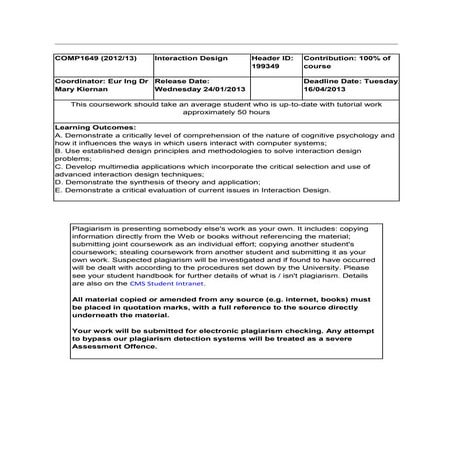 Comp 1649 assessment | PDF