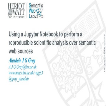 Using a Jupyter Notebook to perform a reproducible scientific analysis ...