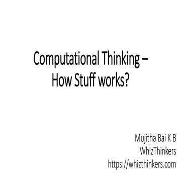Computational Thinking - How Stuff Works? | PPT