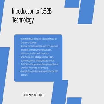 Introduction to fcB2B Technology | PPTX | Business | Business and Finance