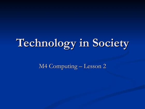 A Technology Rich Future | PPT