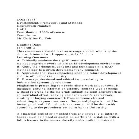 Comp 1649 assessment | PDF