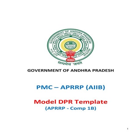 DPR Model Template for Rural Roads Upgradation in Andhra Pradesh | DOCX
