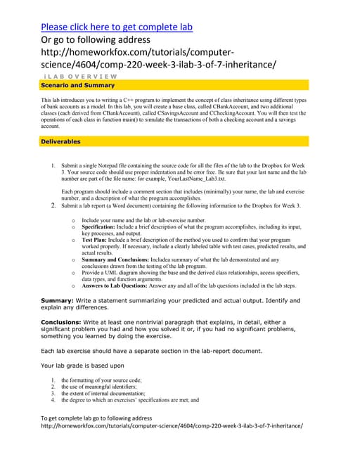 CSC139 Chapter 9 Lab Assignments (1) Classes and Obj.docx | Consumer Banking | Personal Finance