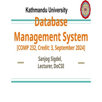 COMP232 DBMS Lecture 4 - Database Design.pptx