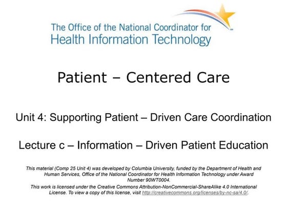 Patient Centered Care | Unit 1 Lecture | PPT