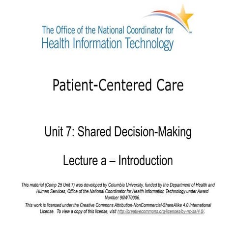 Intro to Shared Decision Making | PPTX