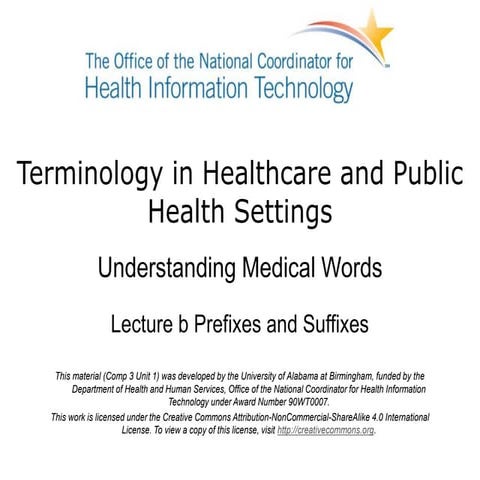 Understanding Medical Words- Lecture B slides | PPTX