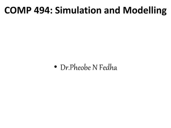 System Modeling And Simulation Introduction Ppt