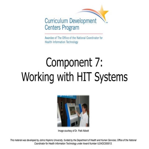 Course 7 Unit 1 – Introduction & Overview: Components of HIT Systems | PDF