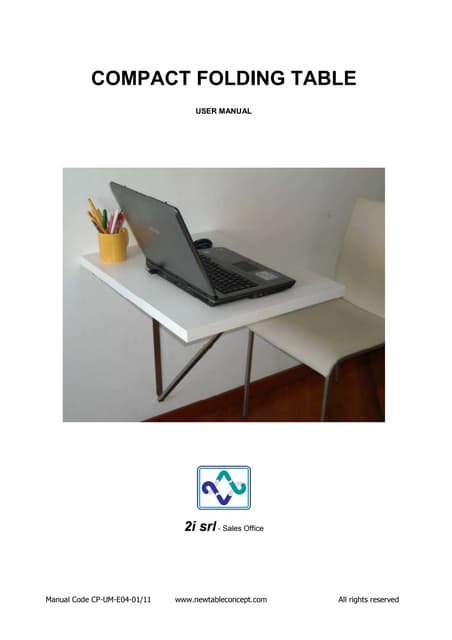 Folding Table - User Manual Rev. 03 | PDF