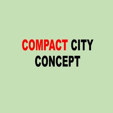 Compact city concept | PPTX