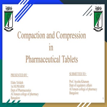 Physics of tablet compression | PPT