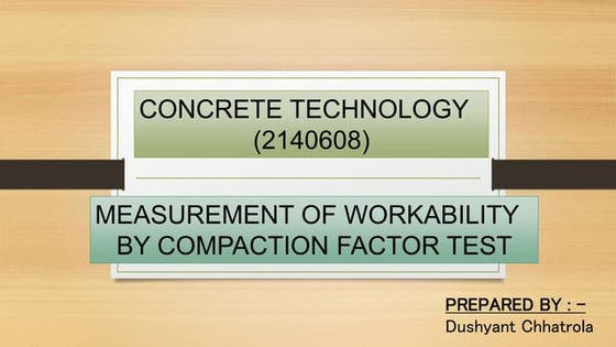 Concrete cube casting and Testing. | PPT