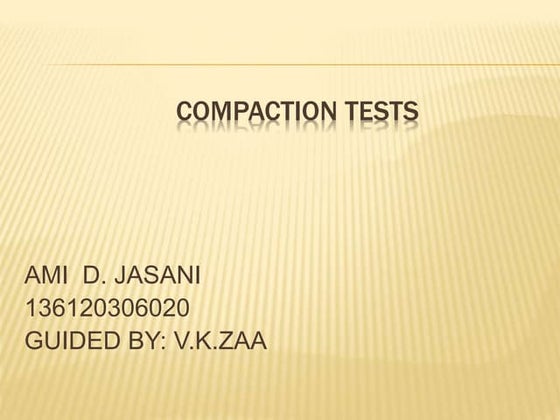 proctor test and compaction | PPT