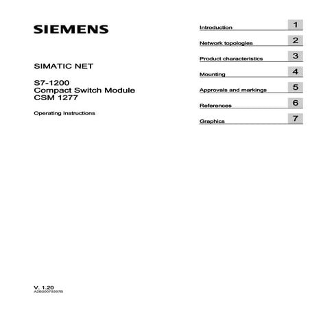 Compact switch module csm 1277 s7 1200 | PDF | First Aid | Injuries
